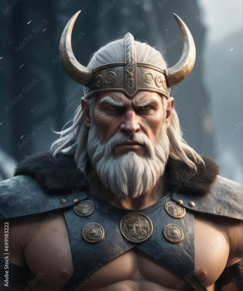 Forseti, the Nordic God of Justice - A dynamic flat-design illustration ...