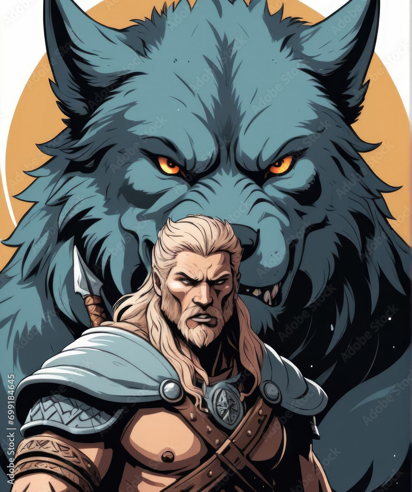 Nordic God Tyr - A powerful illustration of Tyr, the Norse god ...
