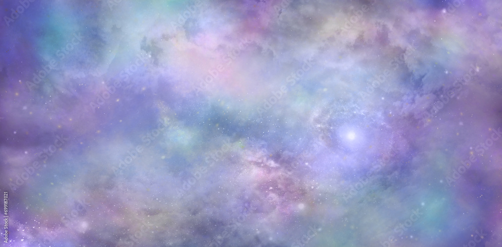 Beautiful colorful celestial cloudscape background banner - heavenly ...