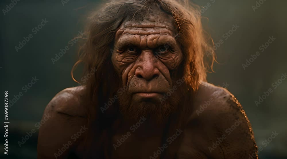 Neanderthal Ancient Human Stock Video | Adobe Stock