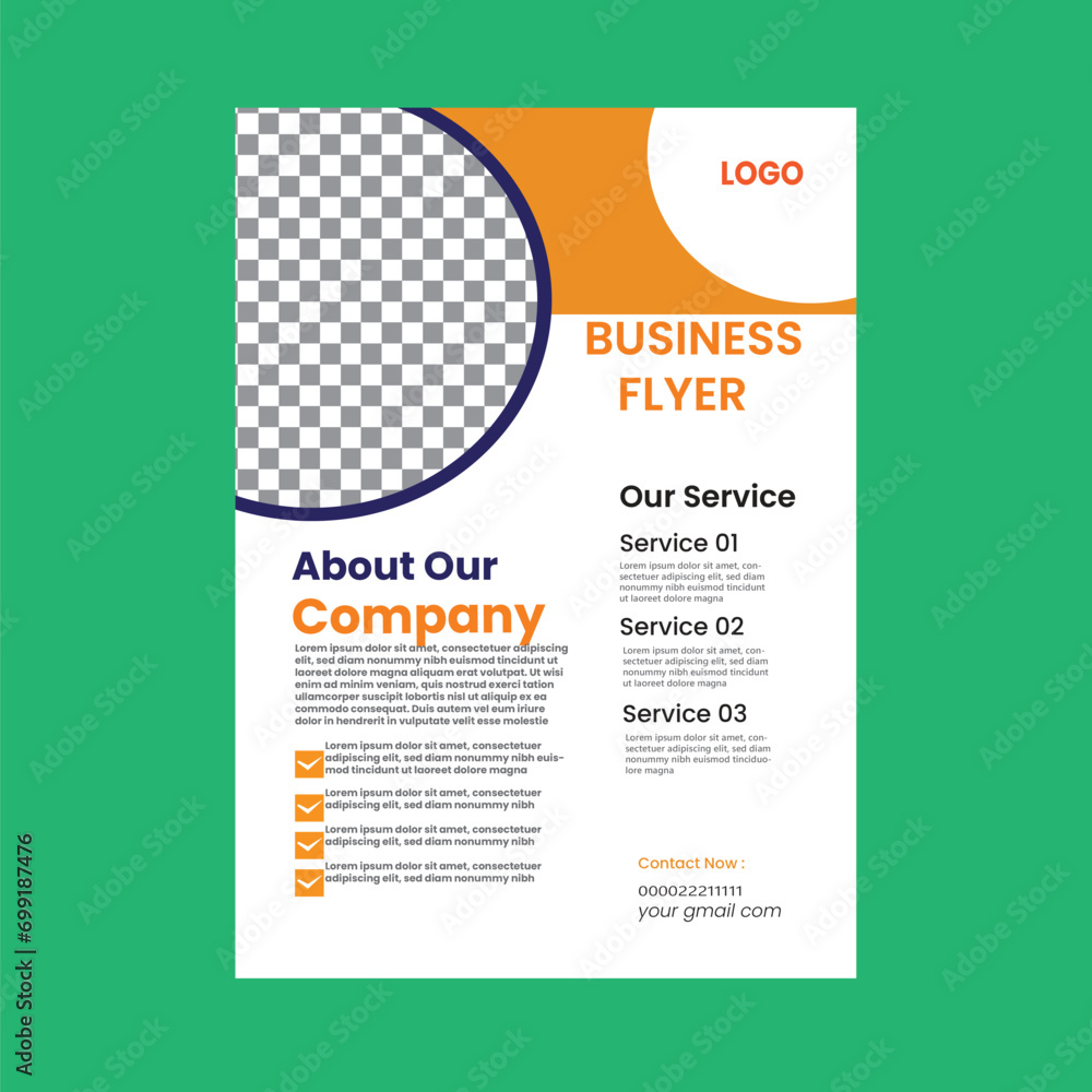 Corporate business flyer template design set with blue, marketing ...