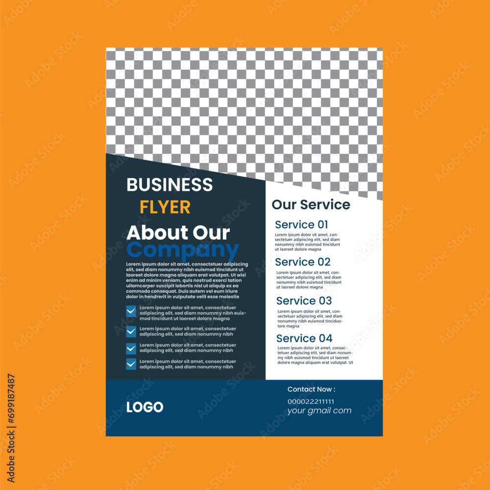 Corporate business flyer template design set with blue, marketing ...