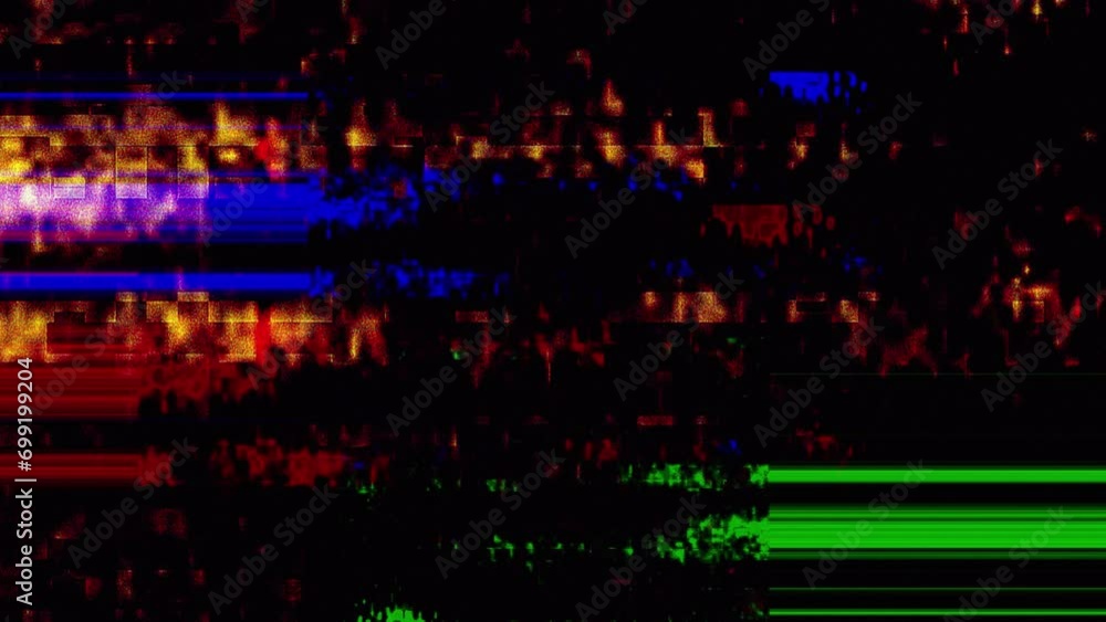 Vidéo Stock RGB Noise On Alpha Loop. Multicolored digital noise in a ...