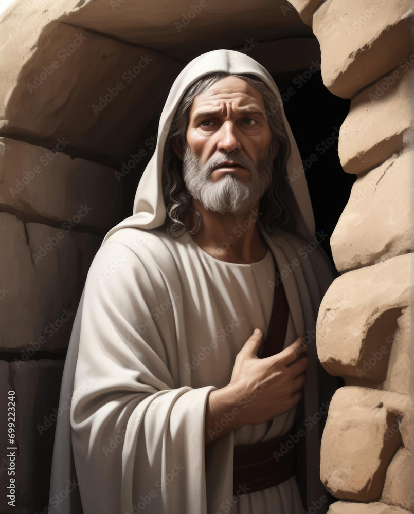 Resurrection of Lazarus - a realistic portrait of the biblical figure ...