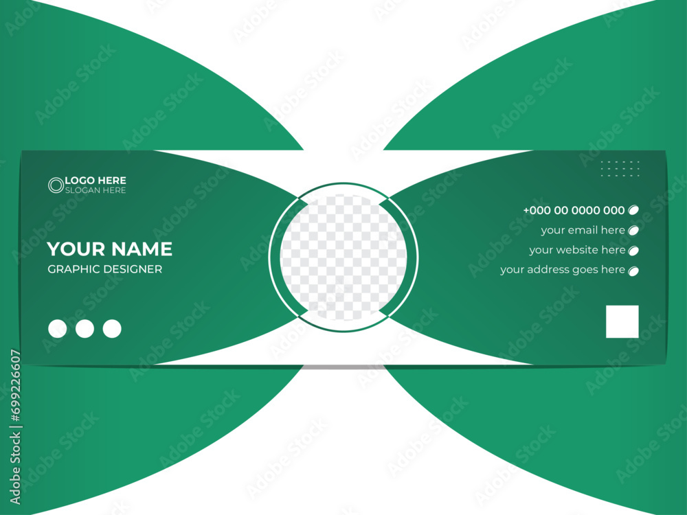 Extraordinary modern creative email signature card design template with ...