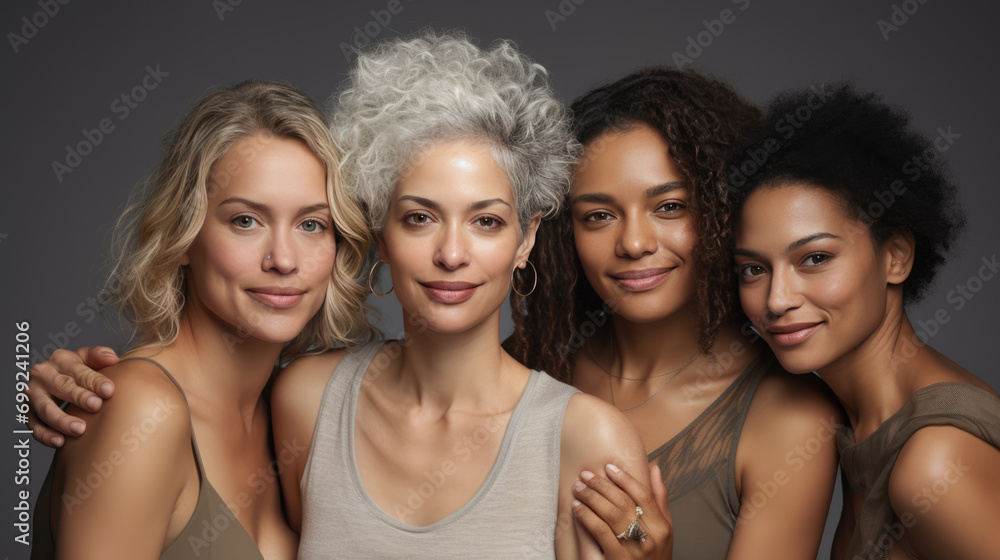 Group portrait of women of different ages and ethnic backgrounds ...