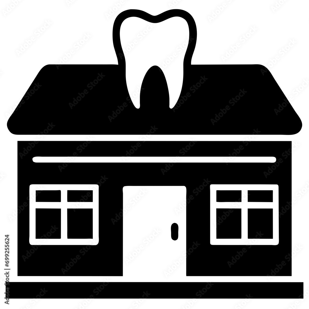 Dental office building vektor icon illustation Stock Vector | Adobe Stock