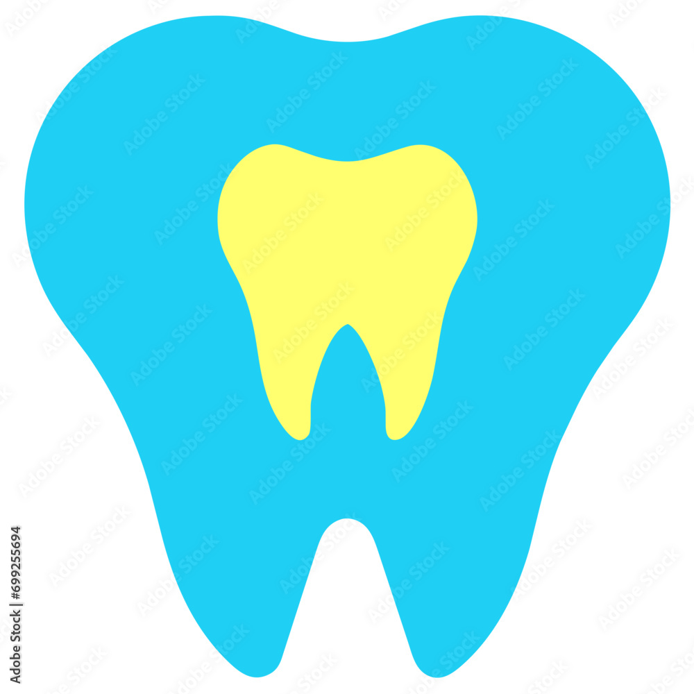 Tooth chart vektor icon illustation Stock Vector | Adobe Stock