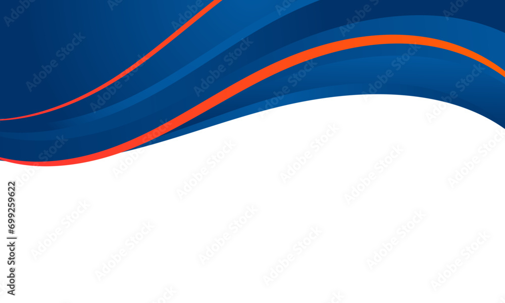 abstract blue and orange wave background. dynamic shape composition ...