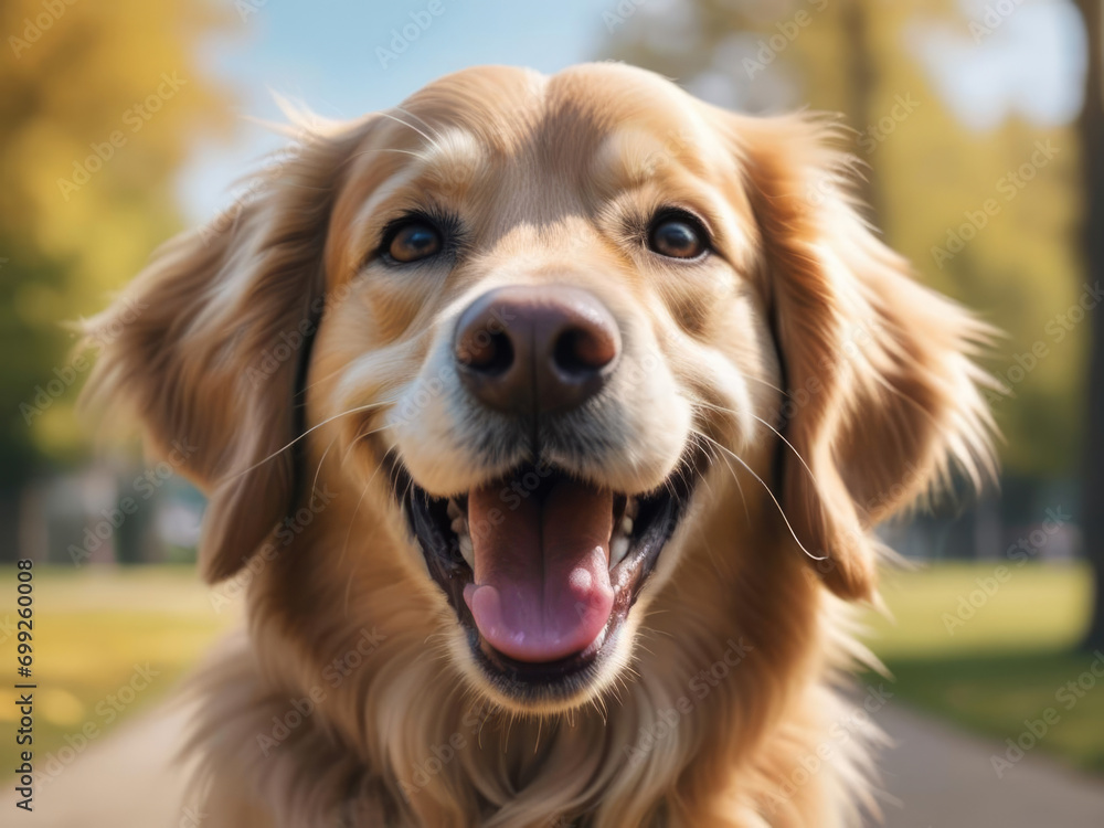 Pixel Art Golden Retriever - Happy dog face of a popular breed with ...