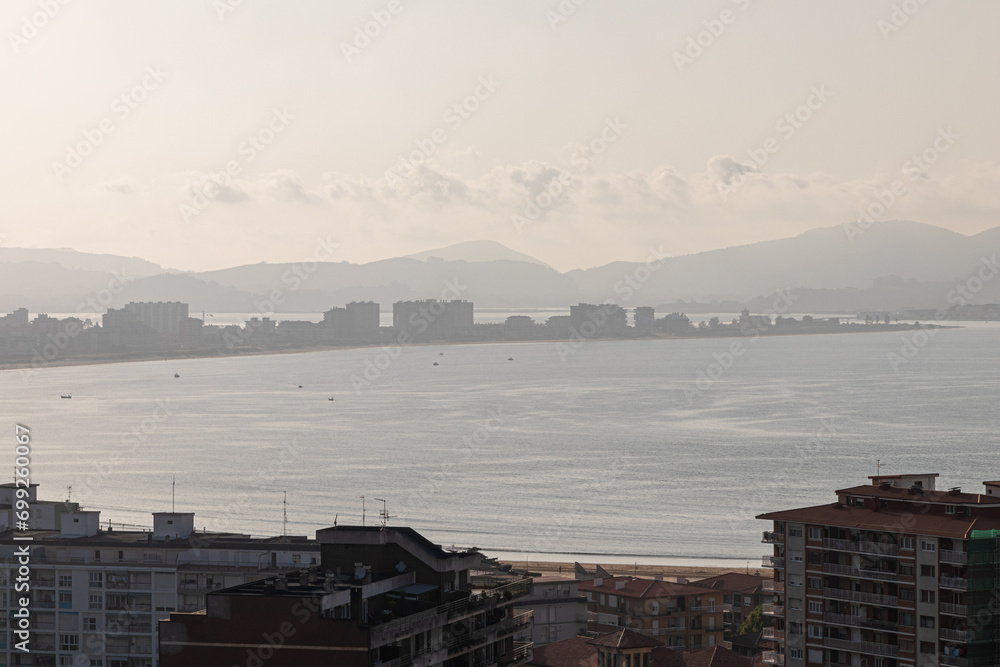 Laredo, Spain. Views of the Playa de la Salve, longest beach in ...