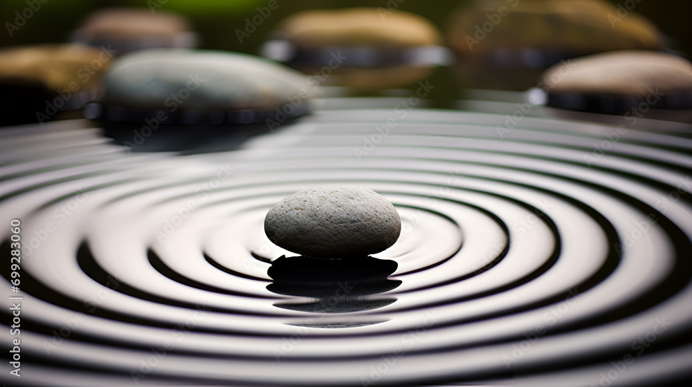 Zen stone causing ripples in water, a simple yet powerful symbol of ...