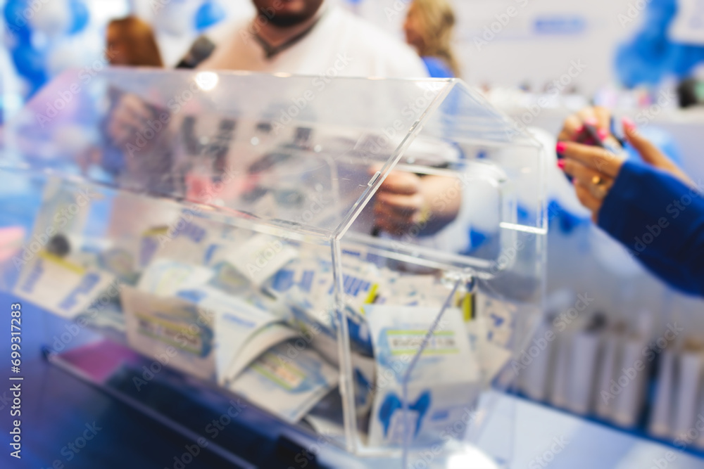 Process of prize drawings, extracting a winning numbers of lottery ...