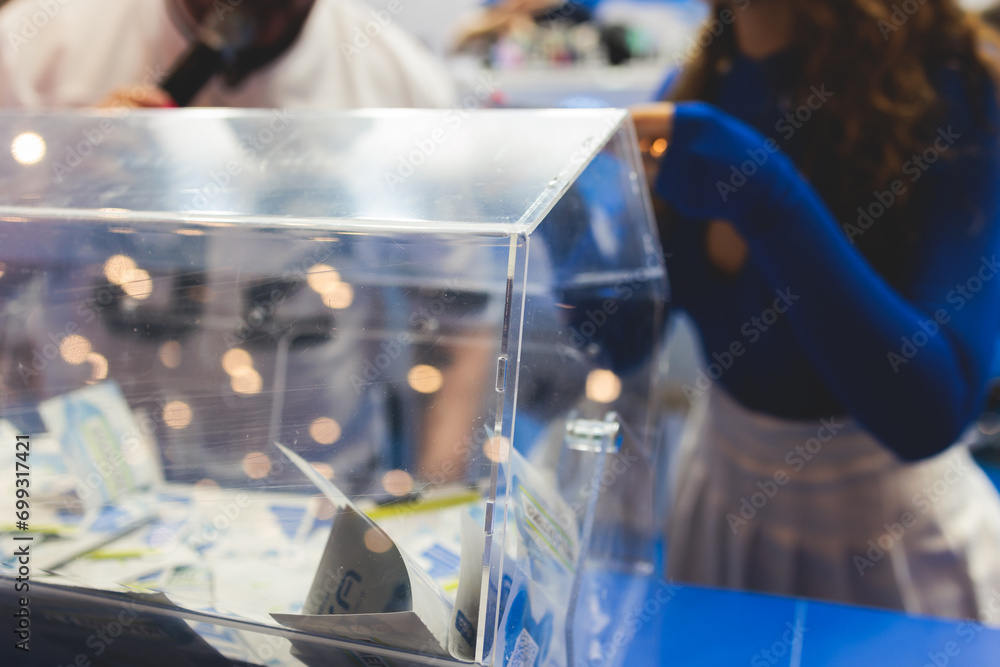 Process of prize drawings, extracting a winning numbers of lottery ...