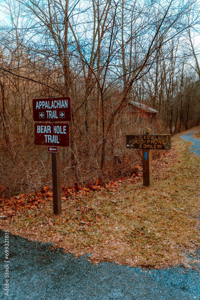 Appalachian trail signs. Stock Photo | Adobe Stock