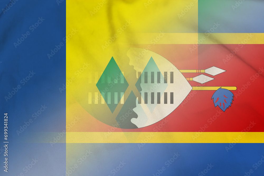 Saint Vincent and the Grenadines and Eswatini national flag ...