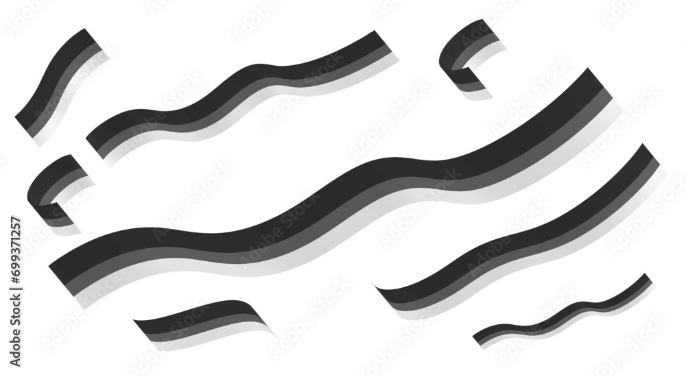 Ribbon vector pack design, creative and colorful ribbon package design ...