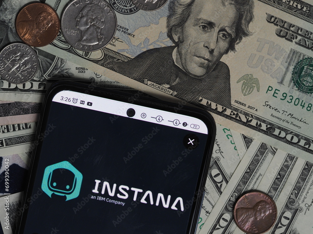 In this photo illustration, a Instana logo seen displayed on a ...