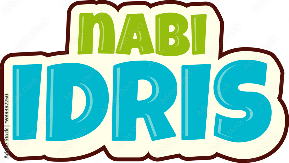 Cute Calligraphy of Prophet Idris in Arabic Stock Vector | Adobe Stock