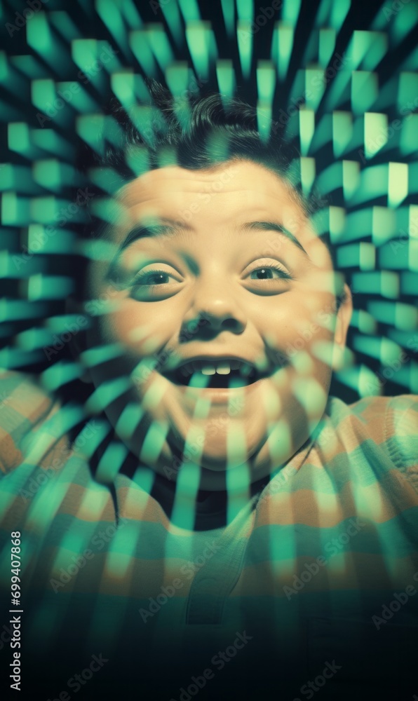 Light Effects, Lights and Mirrors, Happy Chubby Boy, Photo Portrait ...