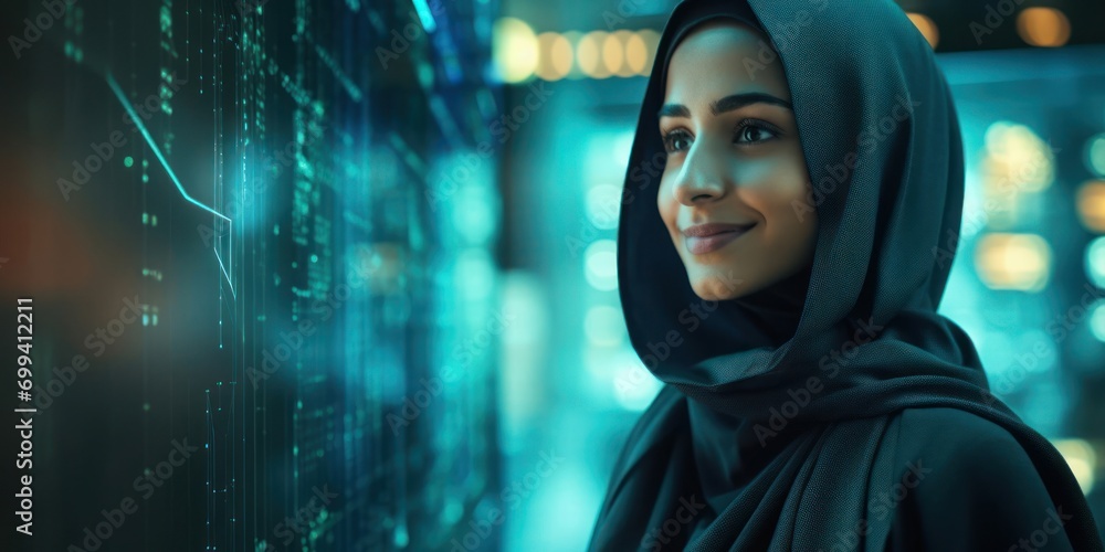 Arabic Woman Software Developer Employee Employment Beautiful ...