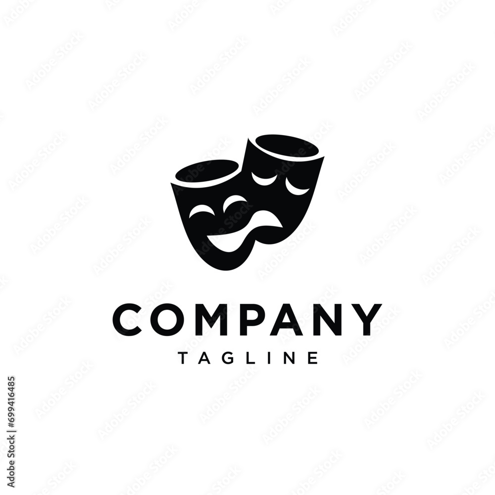 Theatre smile sad face logo icon vector template.eps Stock Vector ...
