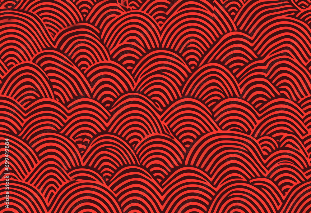an oriental abstract red wallpaper with swirl pattern design Stock ...