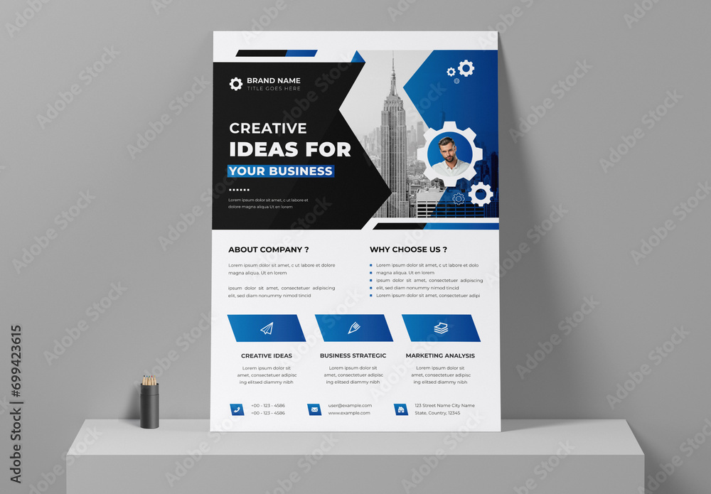 Corporate Business Flyer Layout Stock Template | Adobe Stock