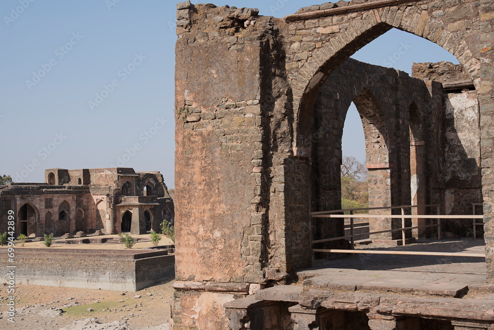 Beautiful architecture of Jal Mahal, Mandu or Mandav, Madhya Pradesh ...