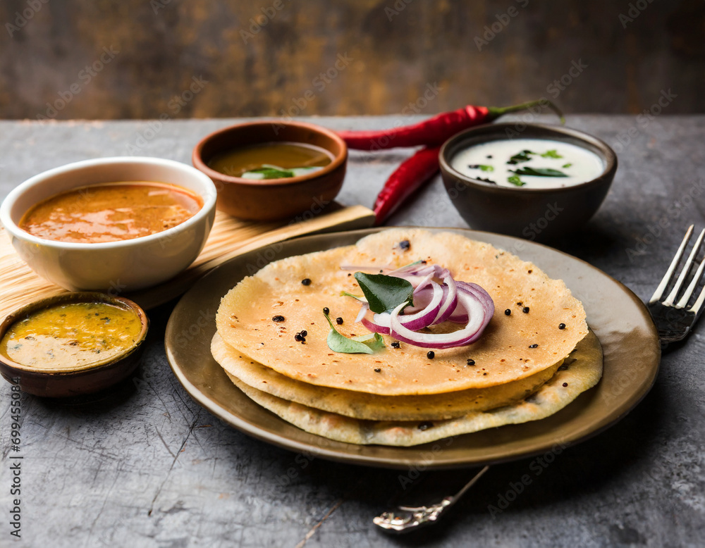 onion rava masala dosa is a south indian instant breakfast served with ...