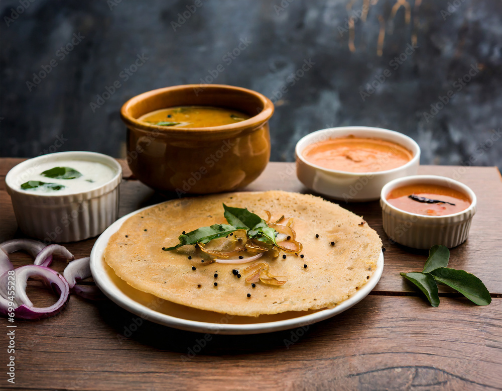 onion rava masala dosa is a south indian instant breakfast served with ...