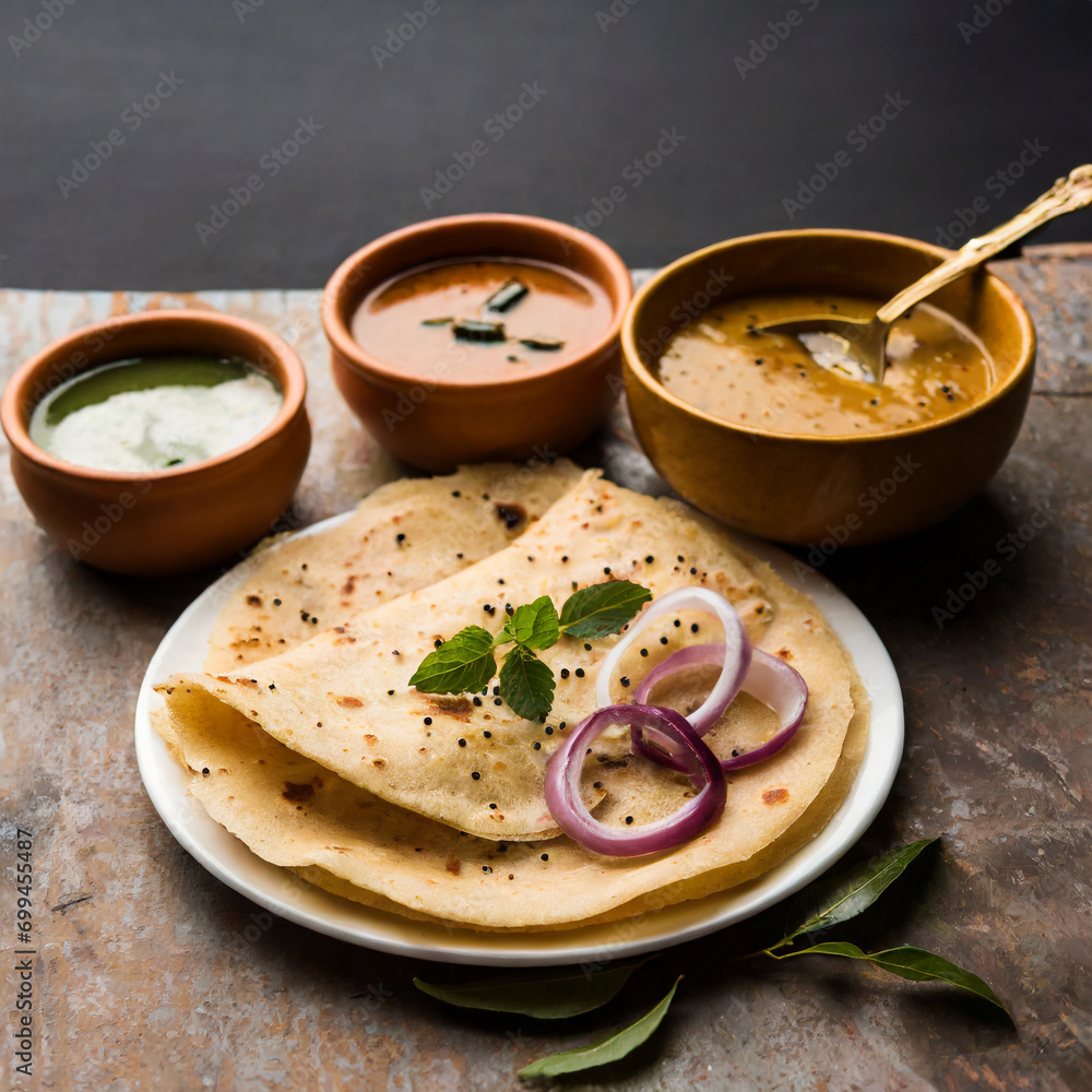 onion rava masala dosa is a south indian instant breakfast served with ...