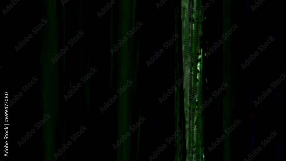 Glitch distortion. VHS tape rewind. Transition effect set. Green pink ...
