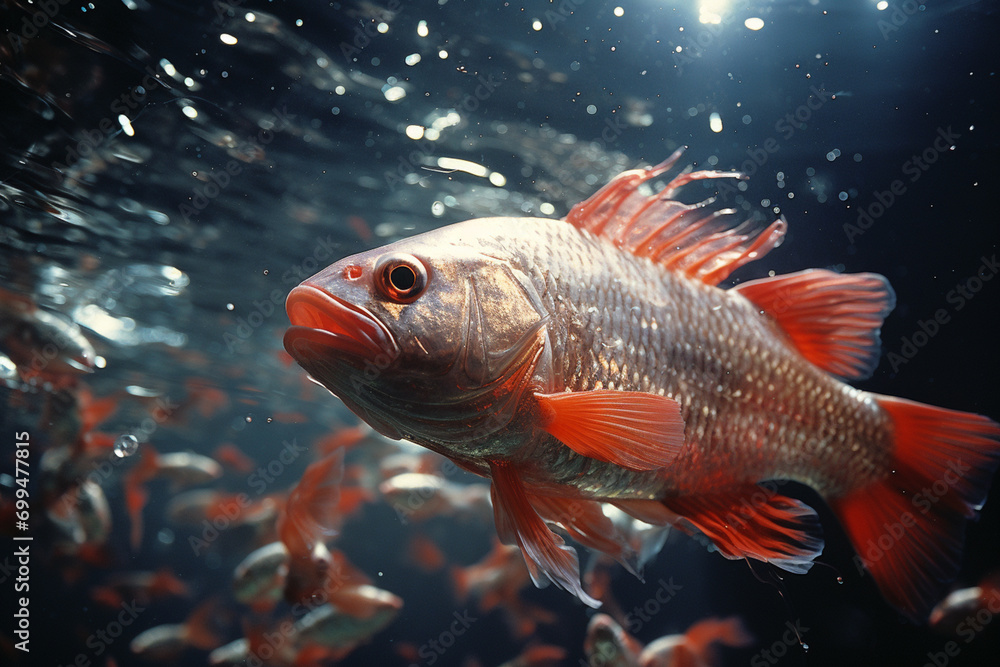 A visual depiction of the intricate oceanic food chain, where marine ...