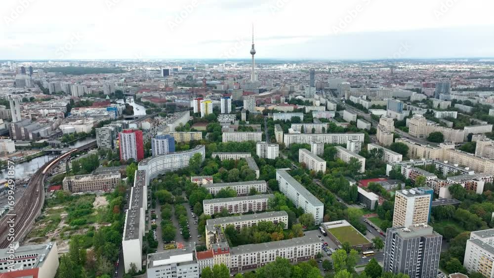 City of Berlin, Germany from above.Aerial view of cityscape showing ...