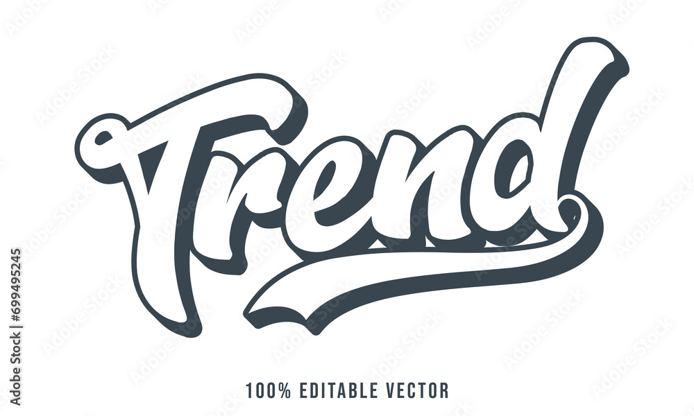 Vector hand drawn logo lettering trend modern calligraphic logo ...