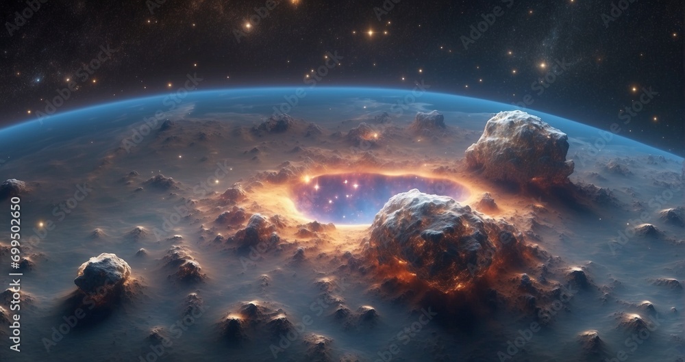 The radiant glow of a star-forming region, where dense clouds of gas ...