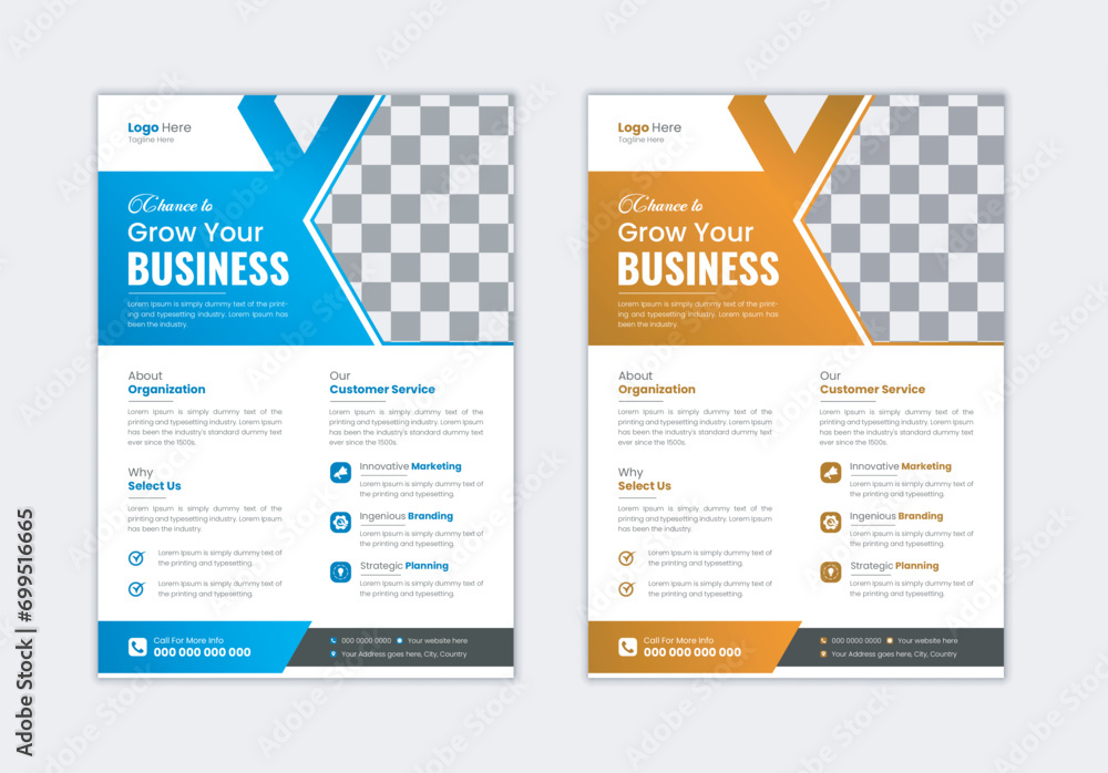 Business Flyer template layout design. Corporate creative colorful ...