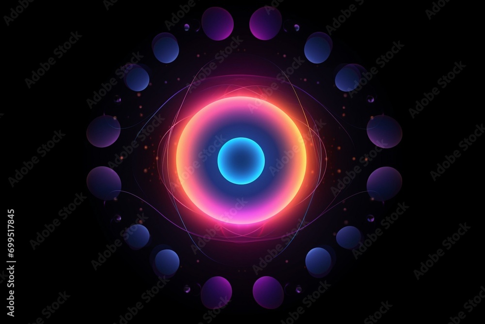 Animated circle transition with round cascade. Looping animation with ...