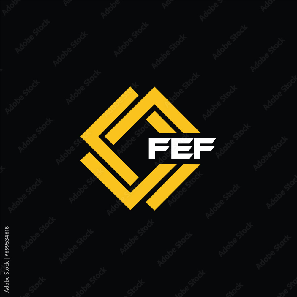 FEF letter design for logo and icon.FEF typography for technology ...