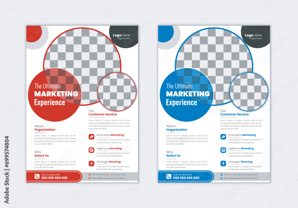 Business Flyer template layout design. Corporate creative colorful ...