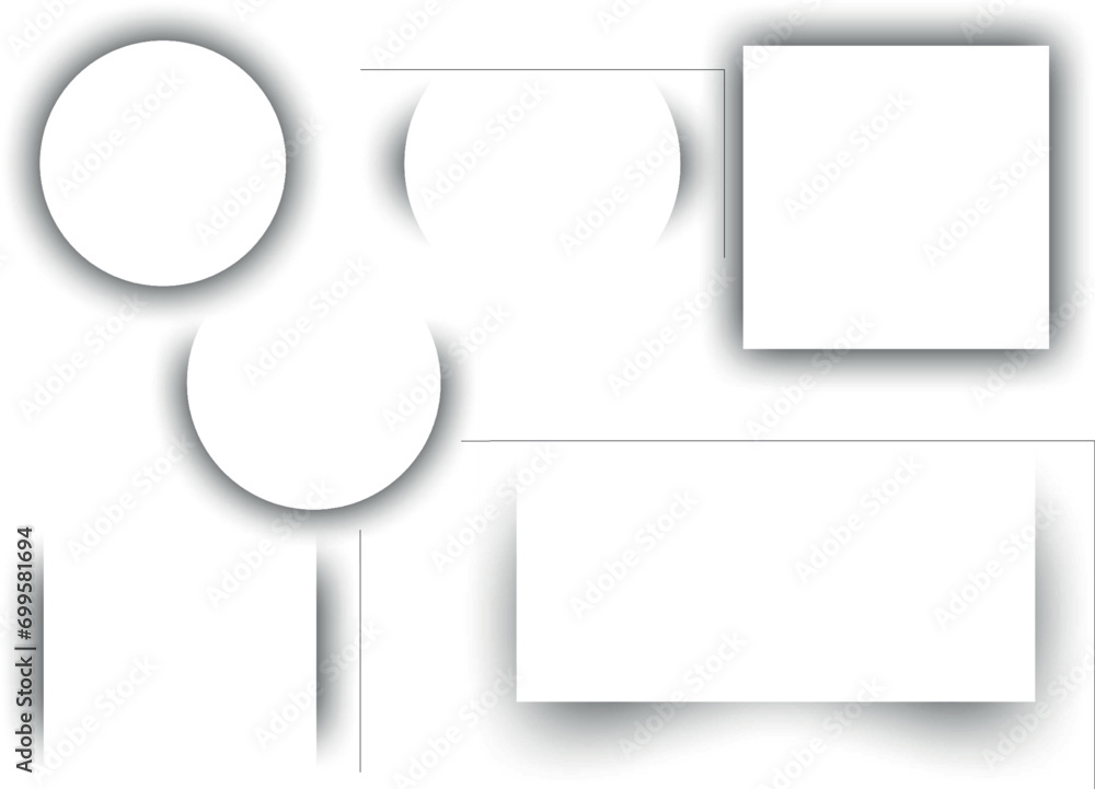 Shadow Border Effect. great set collection clip art Silhouette, Black ...