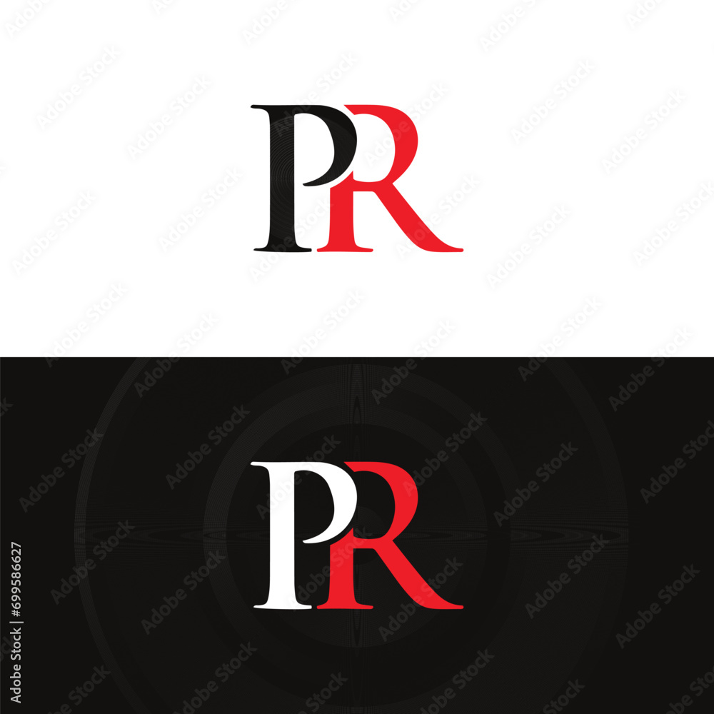 PR logo. P R design. White PR letter. PR, P R letter logo design ...