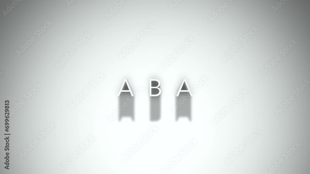Aba 3D title animation with shadows on a white background Stock-Video ...
