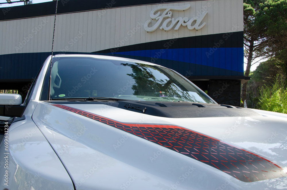 Carilo, Buenos Aires, Argentina - December 30, 2022: Ford Mustang trunk ...