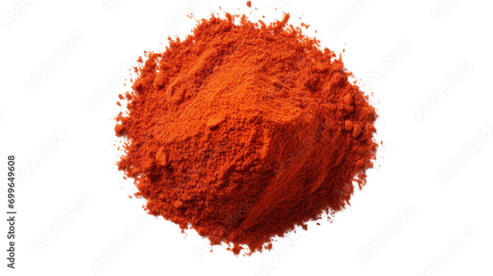 Top-down view of paprika powder isolated on transparent background,PNG ...