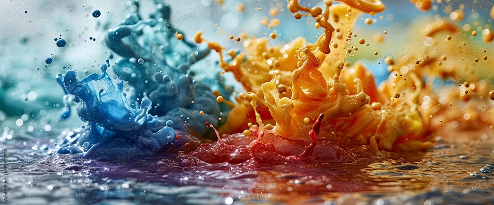 Photograph Ink Drop Forming Color Bubbles, Background Design Images ...