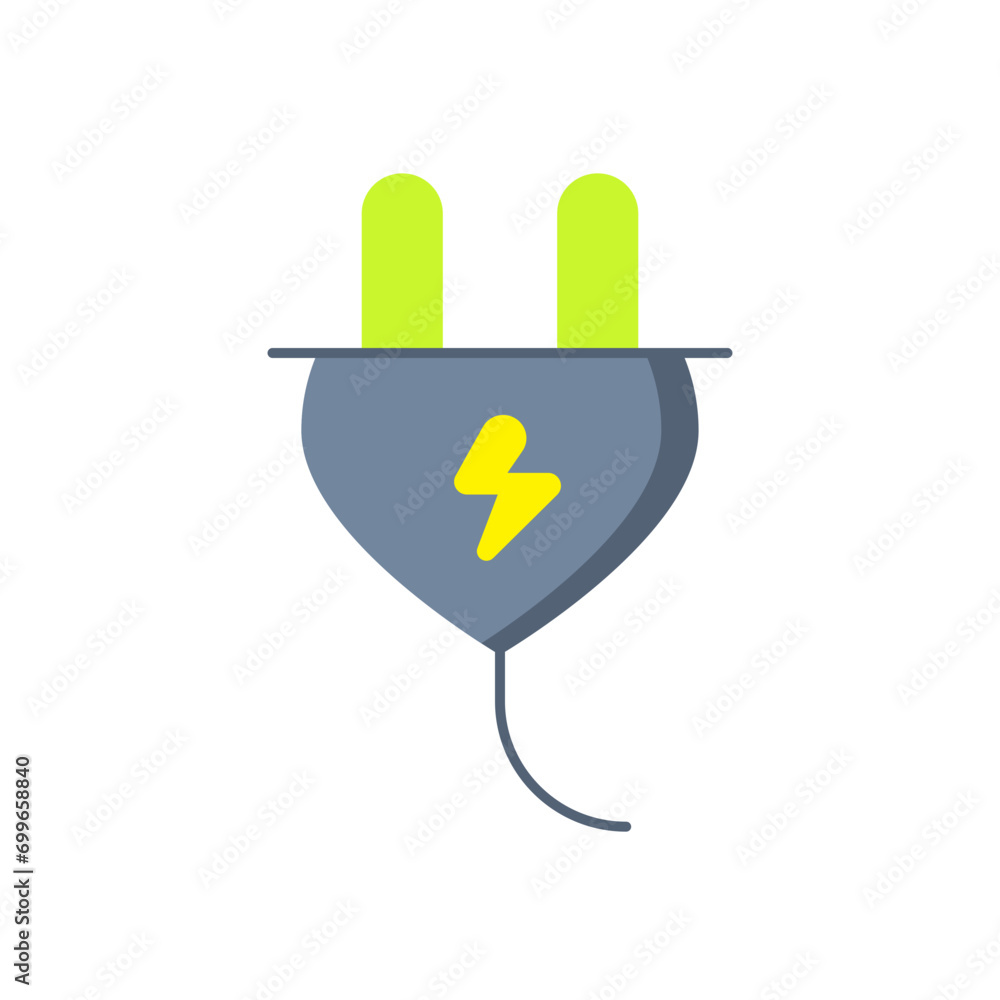 Electric plug, power socket, energy symbol, electrical outlet, charging ...