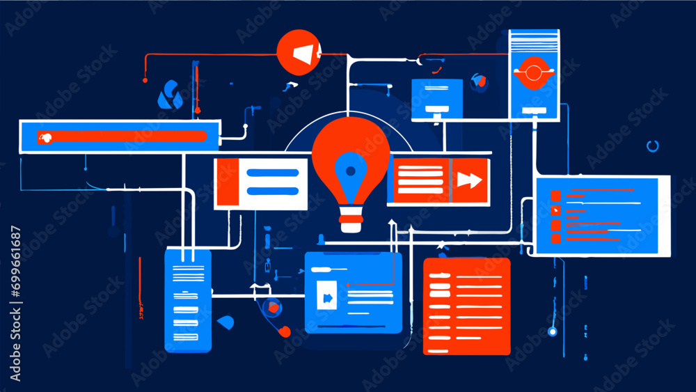 A flowchart illustrating a decision-making process. vektor icon ...