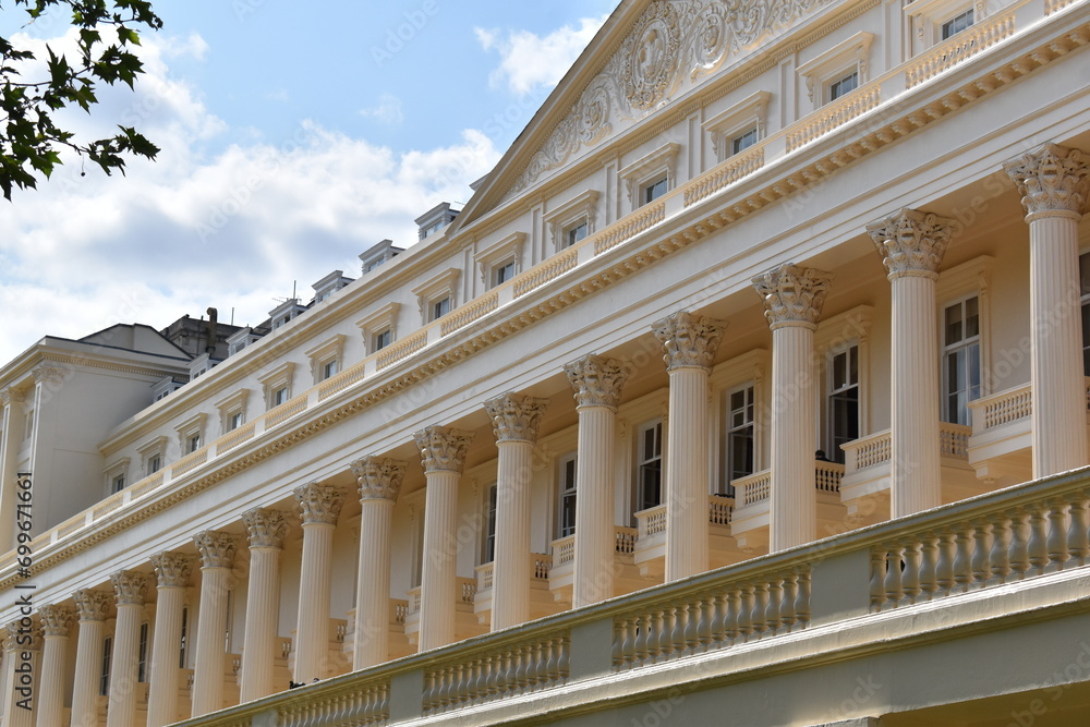 Grand architecture in Pall Mall, Carlton House Terrace. Terraces were ...
